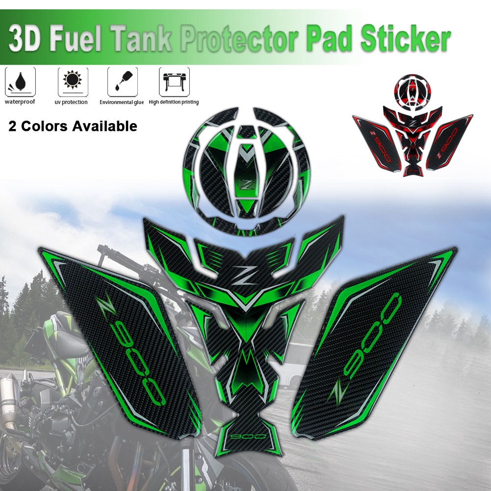 3D KAWASAKI Z900 Carbon Fiber Tank Sticker Oil Fuel Gas Pad Protector ...