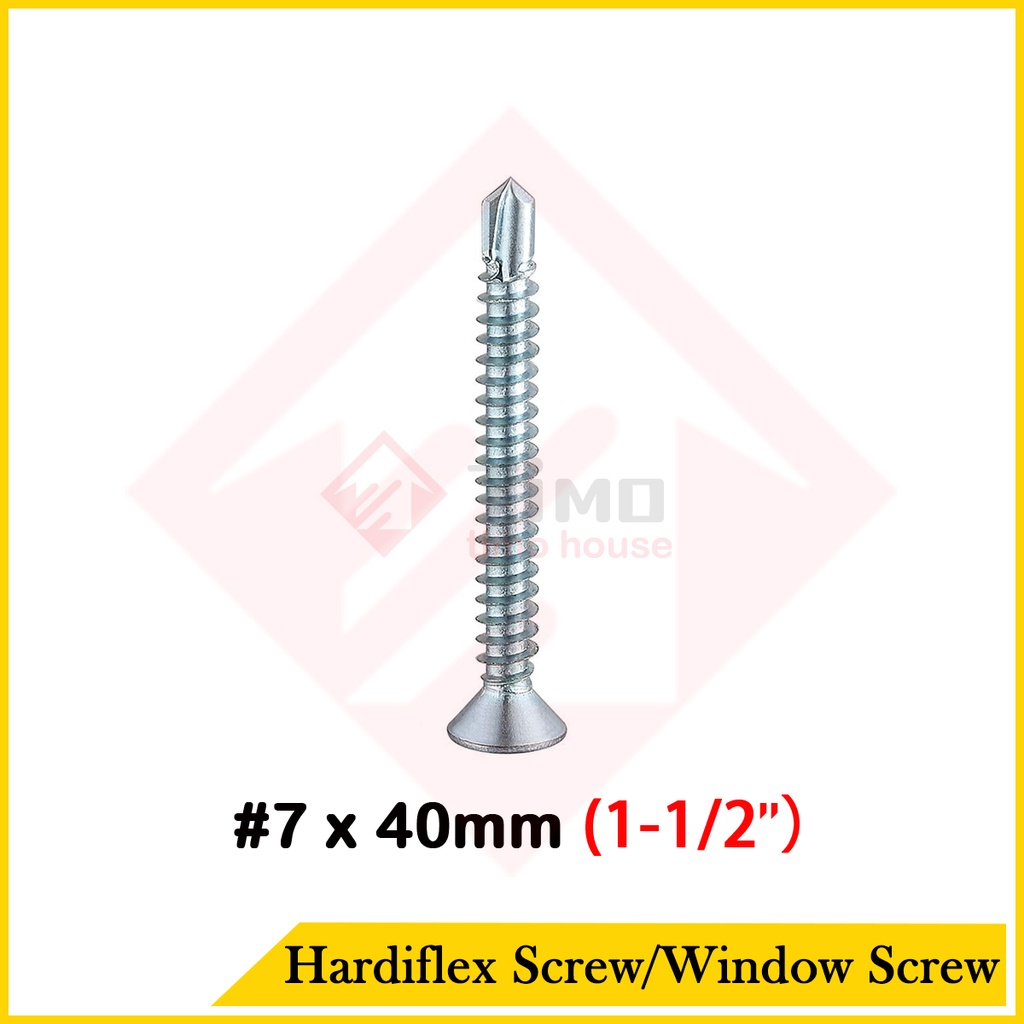 (500pcs) Hardiflex Screw Window Screw Flat Screw Flat Head Pan Head ...