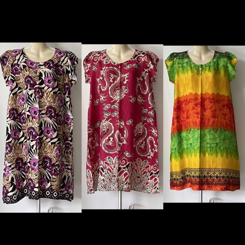 daster pambahay dress (bigleaves, tiger, rainbow) | Shopee Philippines