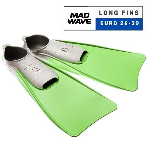 MadWave Swimming Snorkeling Training Long Fins Swim Flippers Kids Size ...