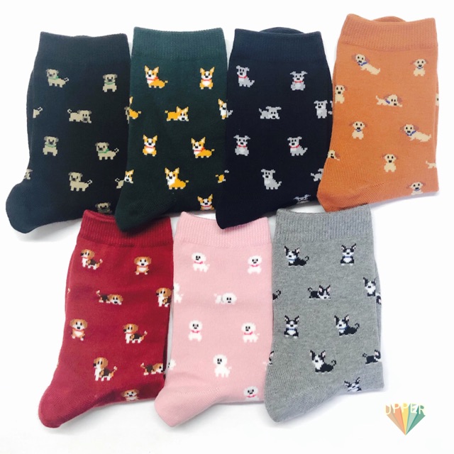 DOG ICONS Corgi Beagle Maltese Bichon -Korean Iconic Socks Cool Hip ...
