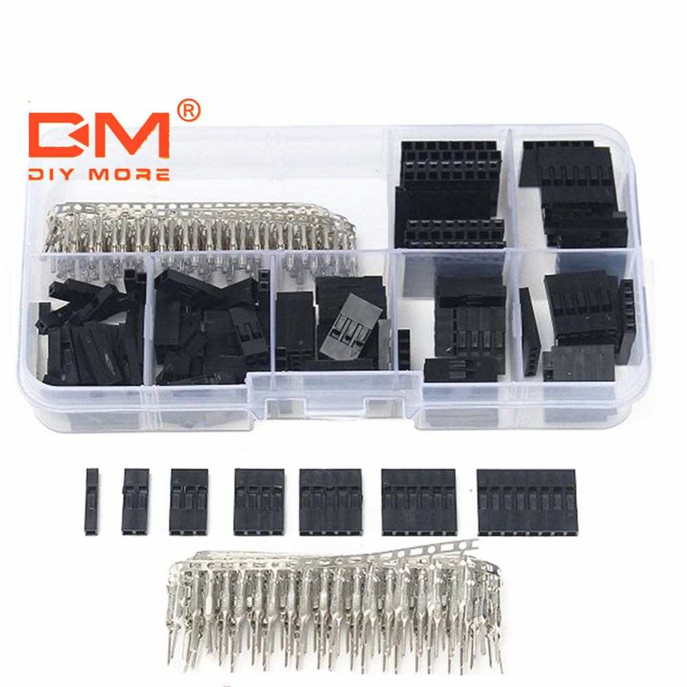 DIYMORE 310 Pcs/Set 2.54mm Male Plus Female Dupont Cable Line Jumper ...
