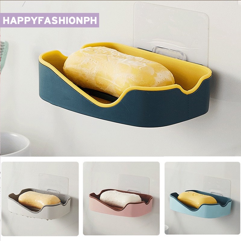 Bathroom Soap Holder Soap Box Suction Wall Soap Shelf Drain Free ...