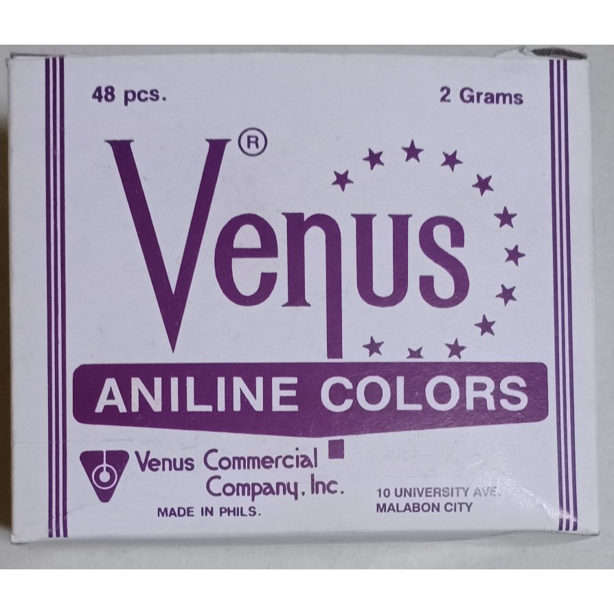 VENUS Guaranted Fast Dyes Aniline Colors 48 pieces in Box 2 Grams ...