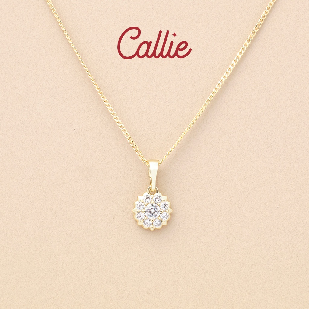 Callie 14k Gold Plated Maia Diamond Necklace Shop Callie | Shopee ...