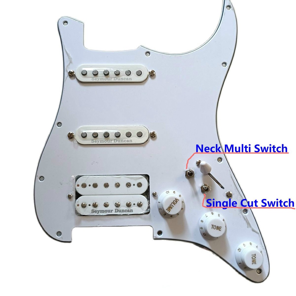 Prewired US Pickguard White Seymour Duncan SLL1 TB4 Alnico Pickups 2 ...
