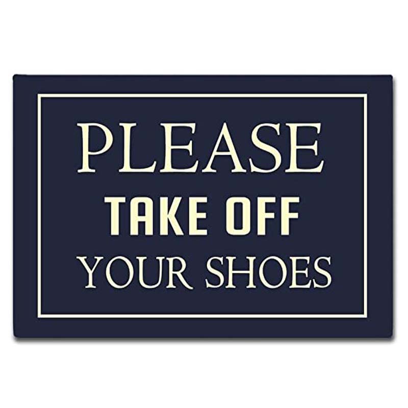 Please Take Off Your Shoes Doormat Non-Woven Fabric Outdoor Indoor ...