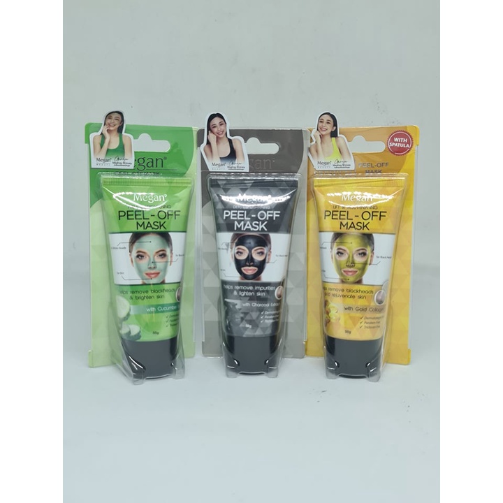 Megan Peel Off Face Mask Blackheads Detox Lighten Charcoal Extract 50g ...