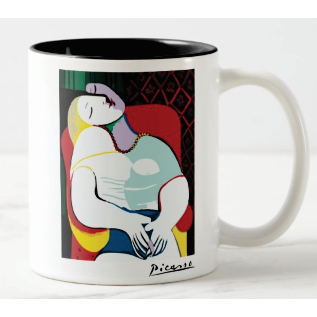 Picasso Abstract ' Le Rive' Painting Art-Inspired Coffee Mug Glass Cup ...