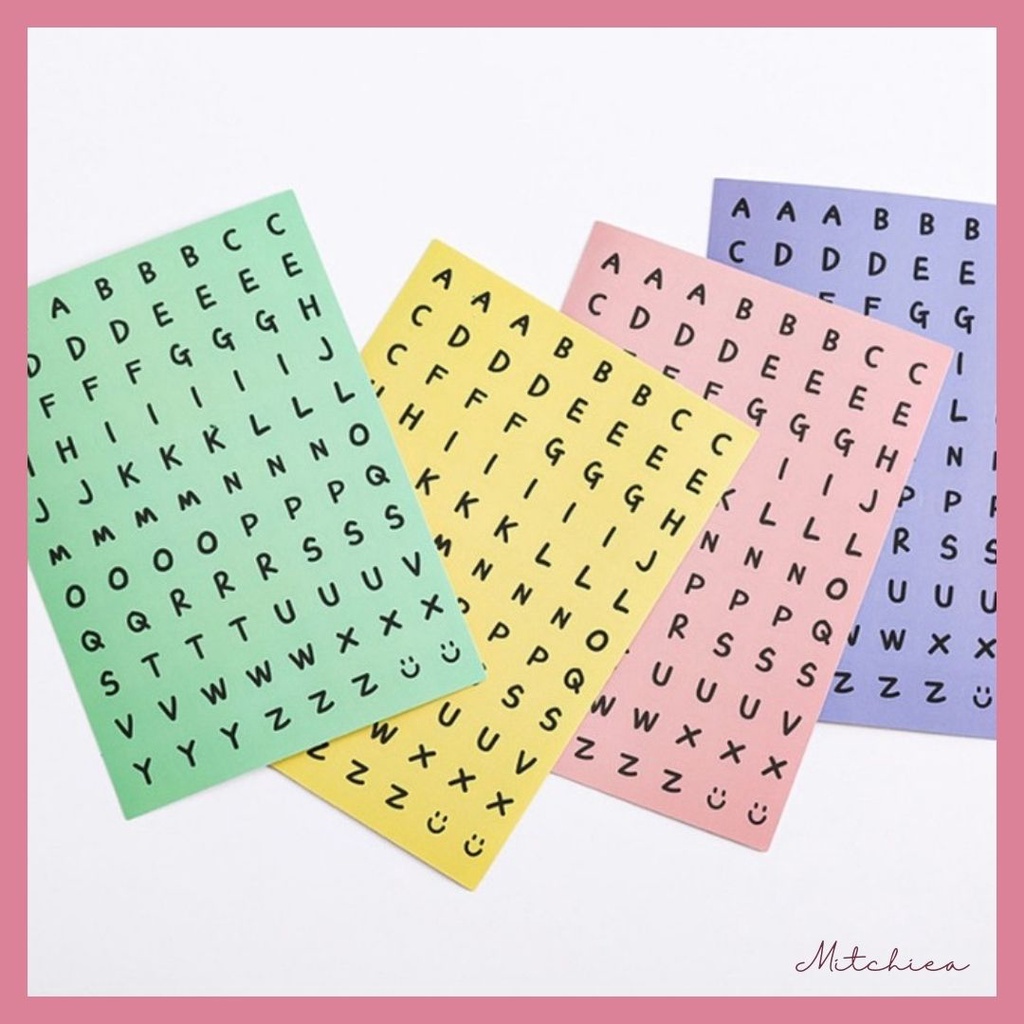 1 Sheet Color Alphabet Stickers | Shopee Philippines