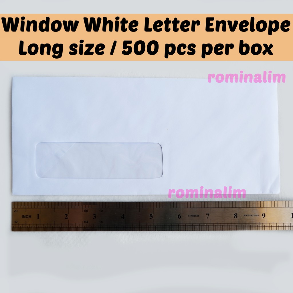 Window White Letter Envelope 500 Pcs Long Mailing Sobre Best brand ...