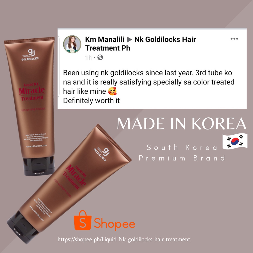 Nk Goldilocks Hair treatment 🇰🇷 | Shopee Philippines