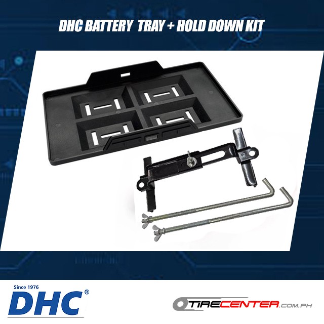 DHC Battery Tray with Premium Battery Hold Down Kit (7 Inch Adjustable ...
