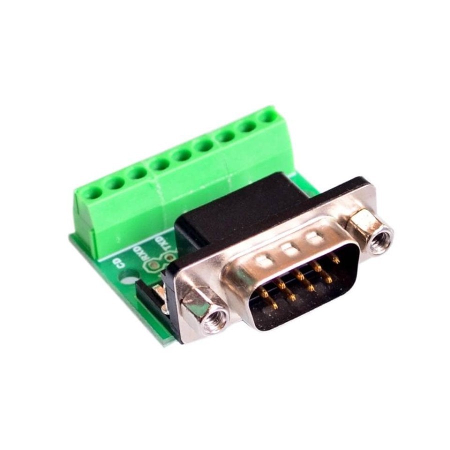 Rs232 DB9 Male Port to Terminal Block Adapter Converter Board Breakout ...