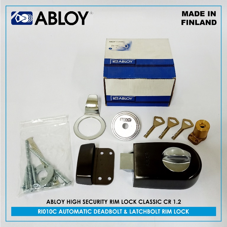 Abloy Rimlock RIO10C / Deadlock Single Original Made In Finland ...