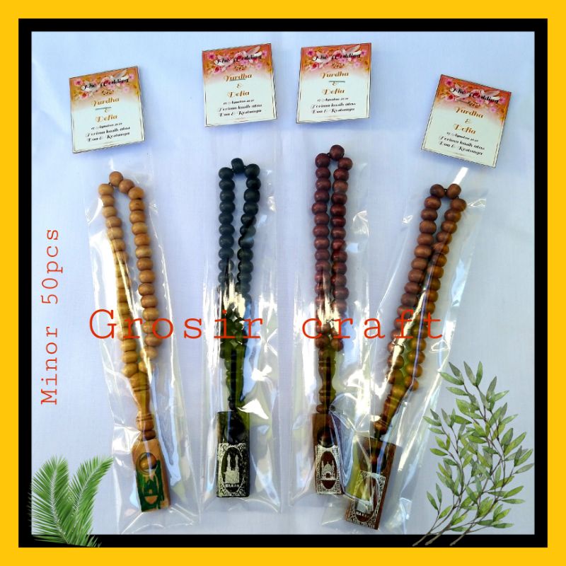 KAYU Packaged TASBIH + WEDDING SOVENIR SPEECH SOVENIR WOODEN TASBIH ...
