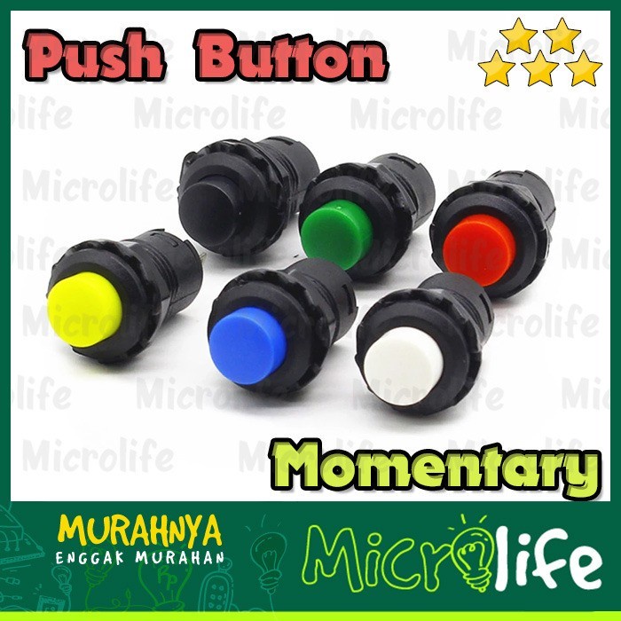 TOMBOL Push Button On Momentary Off Switch 12mm | Shopee Philippines