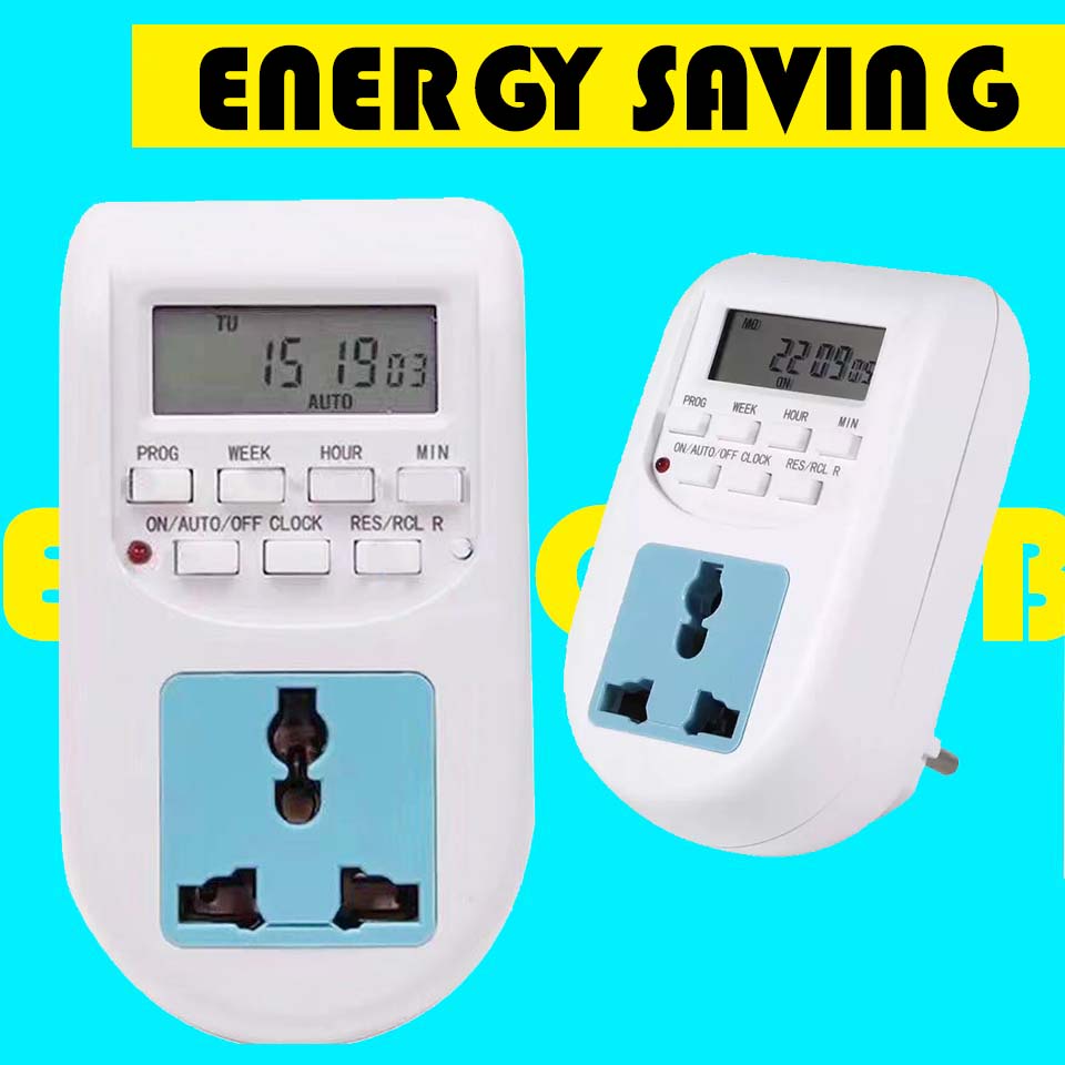 Digital Timer Electronic Digital Mains EU Plug In Timer Switch Socket ...