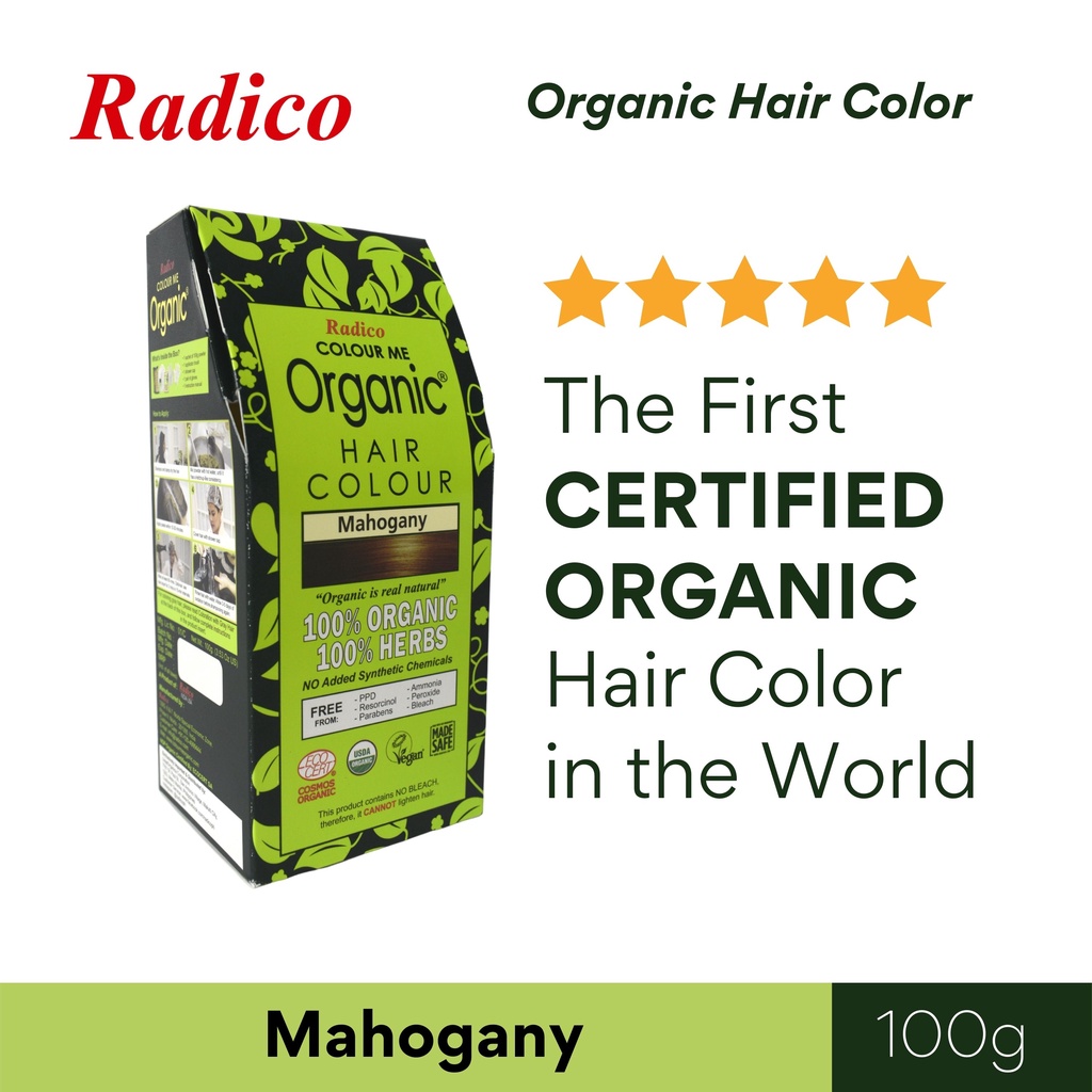 RADICO Colour Me Organic Hair Color - Mahogany 100G | Shopee Philippines