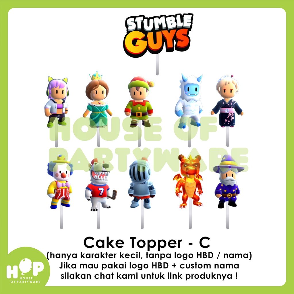 STUMBLE GUYS v2 Cake Topper Birthday Cake Decoration/ | Shopee Philippines