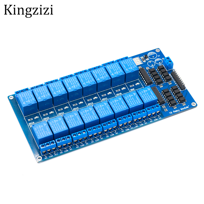 16 Channel Relay Shield Module DC 5V 12V with Optocoupler LM2576 ...