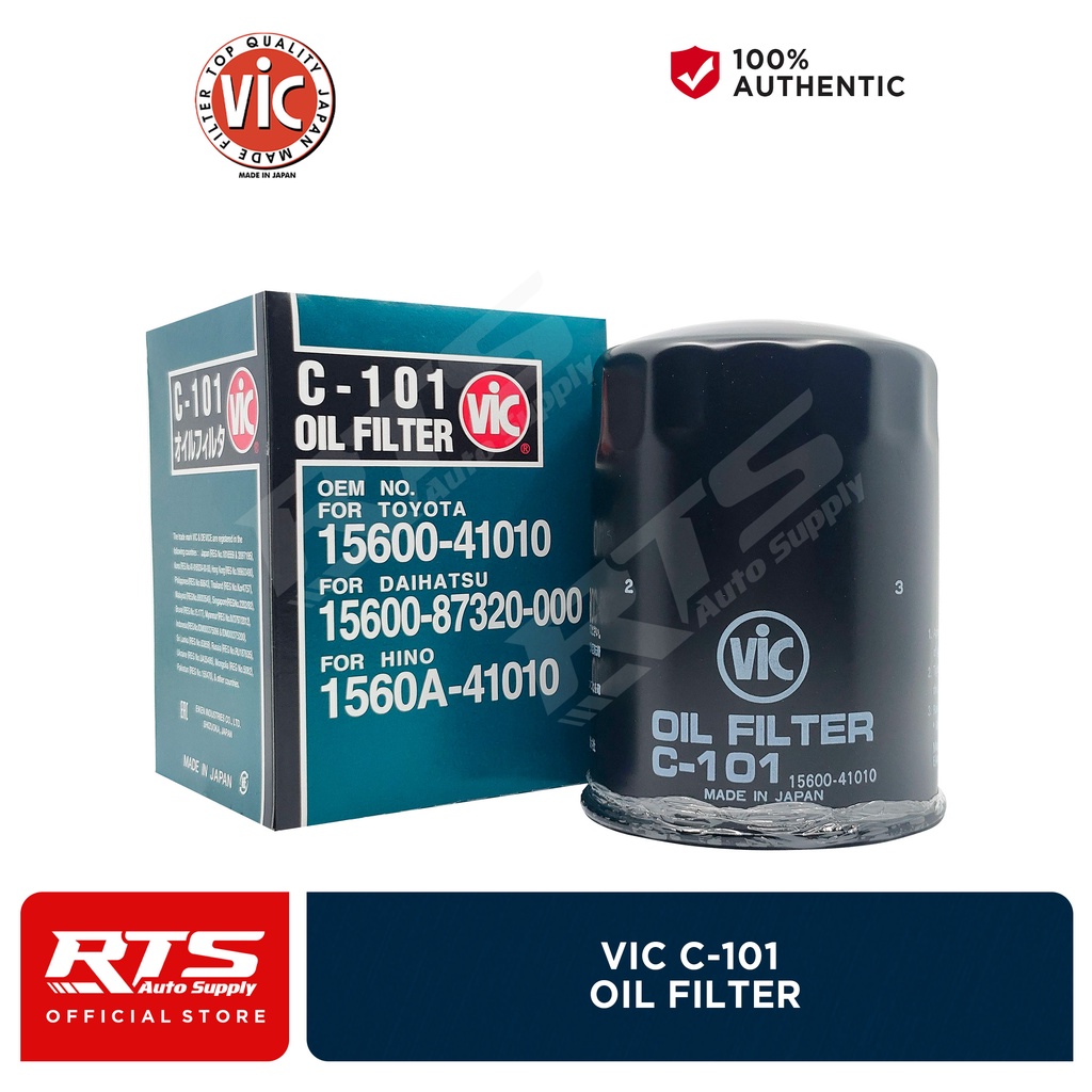 Vic C101 Oil Filter for Toyota 2L, 3L / Revo / Hi-Ace / Everest ...