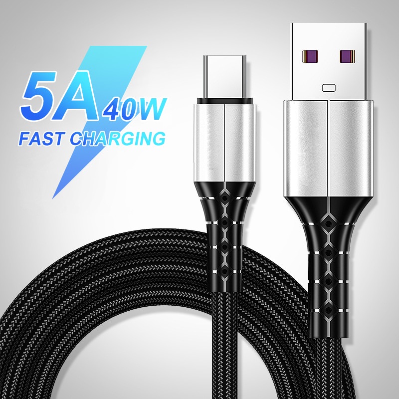 1Pcs Creative 1M 5A USB Type C Cable Micro USB Fast Charging Data Cable ...