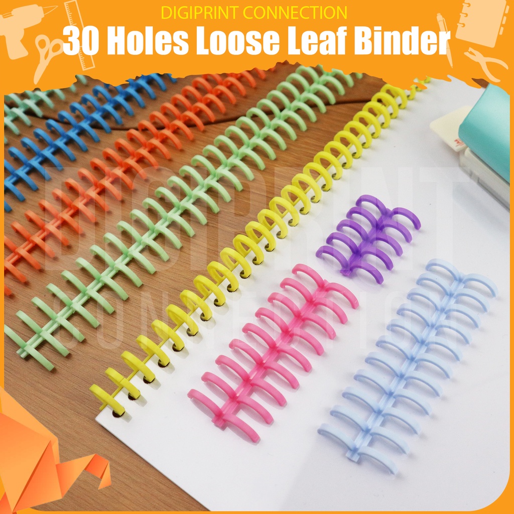 10pcs 30 Holes Plastic Ring Binder ( for A4/B5/A5/A6) Ring Binding ...