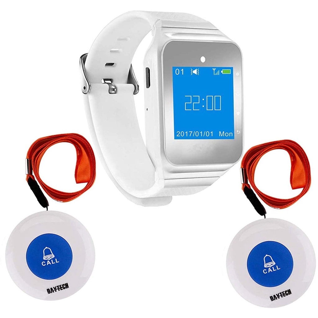 Daytech Wireless Caregiver Wrist Pager Watch For Elderly Waiter ...