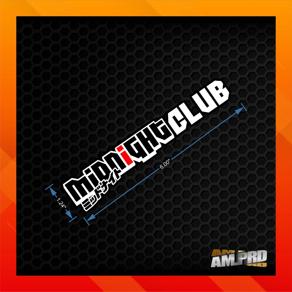 Midnight club design sticker decals for Click,Aerox,Nmax,PCX,ADV,Mio ...