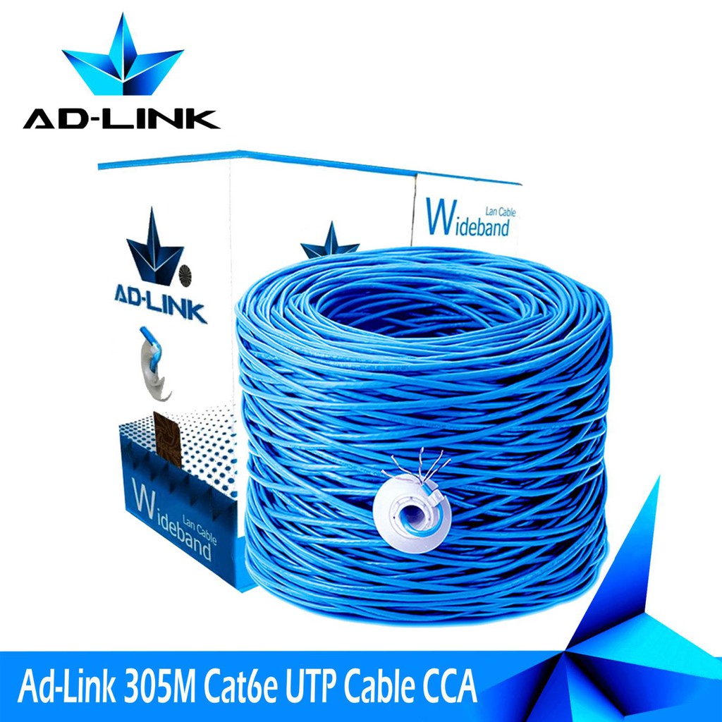 AD-LINK (AD-IN601-C) 305M CAT6E UTP Cable CCA Blue 1000FT | Shopee ...