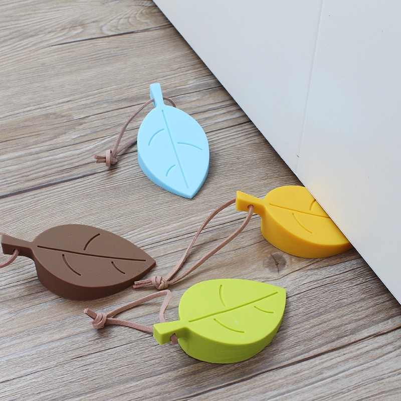 Browns 1PC Door Stopper Leaf Design with Hanging Tie Door Bottom Edge ...