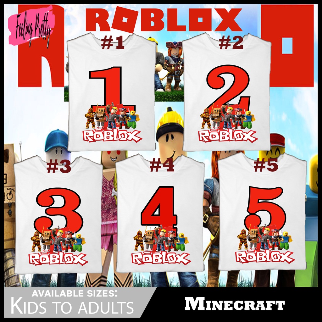 Roblox Number Shirt for Kids to Adults Unisex | Shopee Philippines