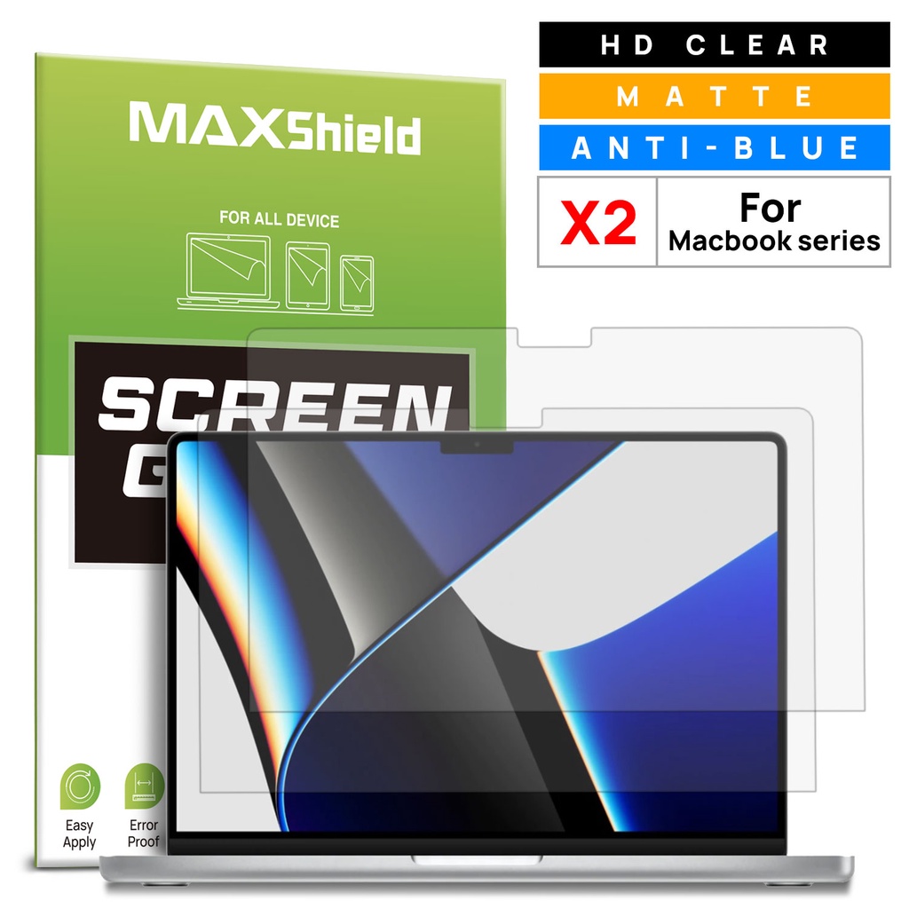MaxShield HD Matte Anti-Bluelight Screen protector film for Macbook Pro ...