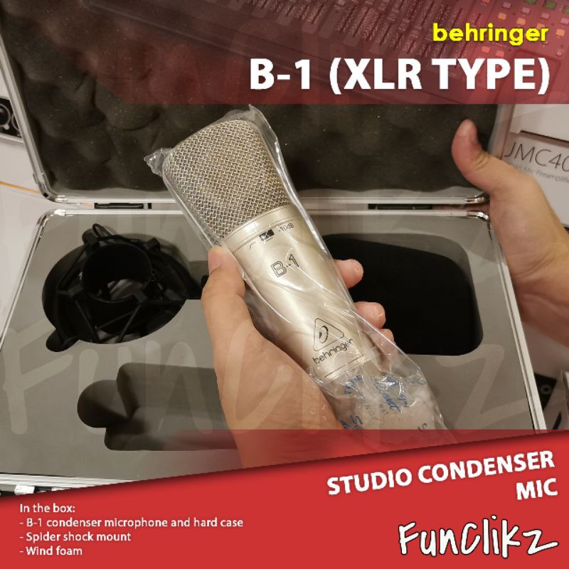 Behringer B-1 B1 Gold-Sputtered Large-Diaphragm Studio Condenser ...