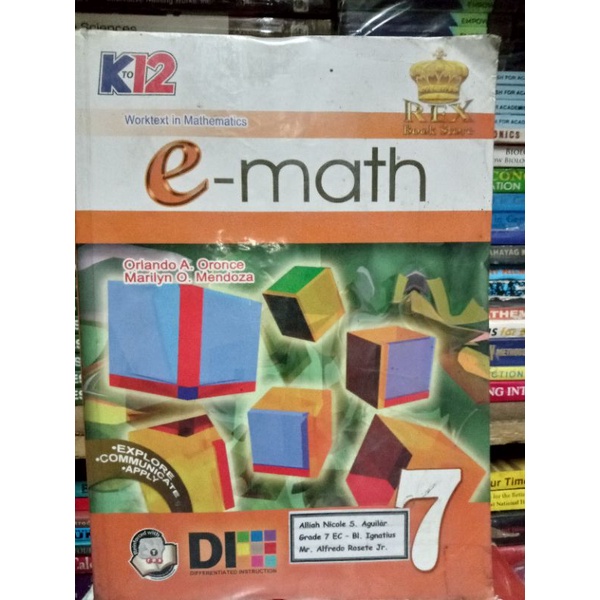 E-MATH GRADE 7 (USED BOOK) | Shopee Philippines