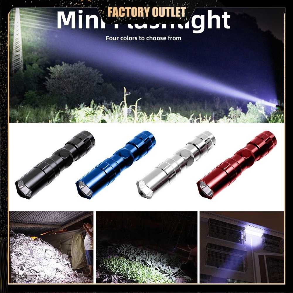 Flashlight Battery A Set (Two Pieces) AA Battery Aluminum Alloy Mini ...