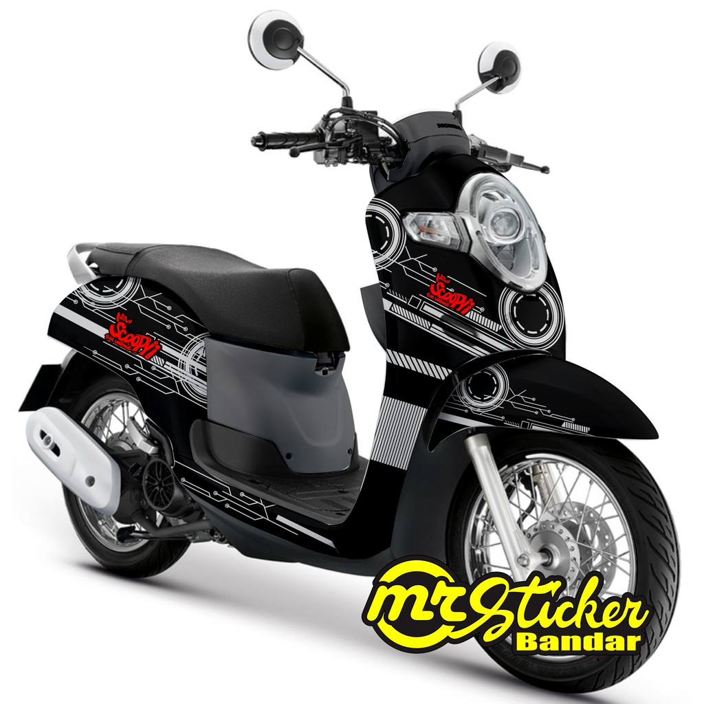 HITAM Decal scoopy Full body Full body Block Decal Scopy Decal New Fi ...