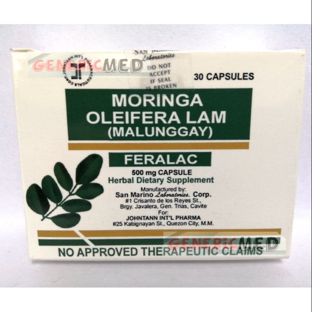FERALAC Malunggay Capsule 30's with Box 05/2025 expiry | Shopee Philippines