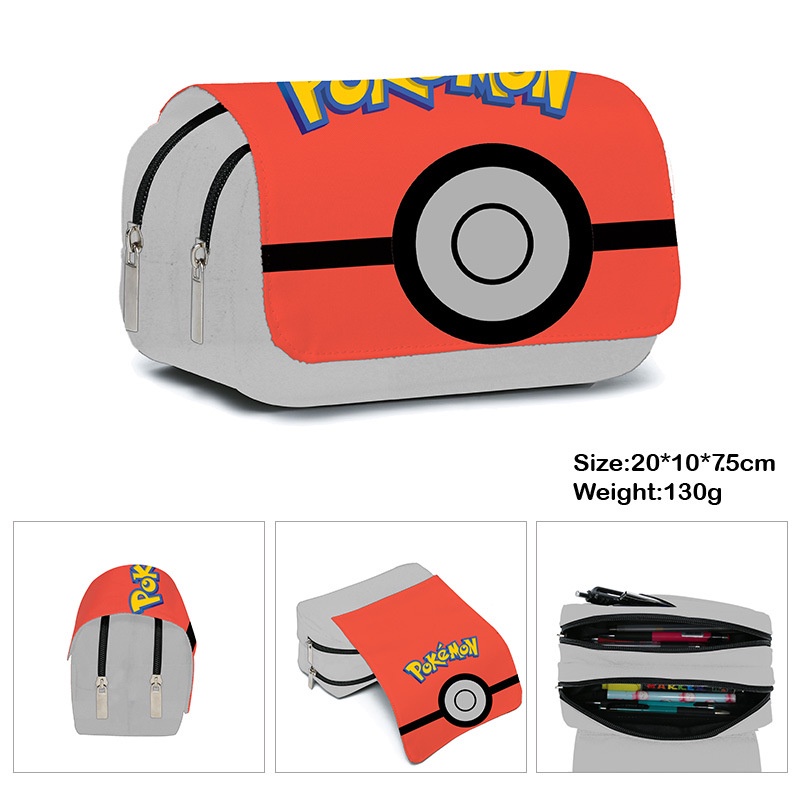 pokemon Pencil Case For Kids Girls pikachu Cartoon Anime Large Capacity ...
