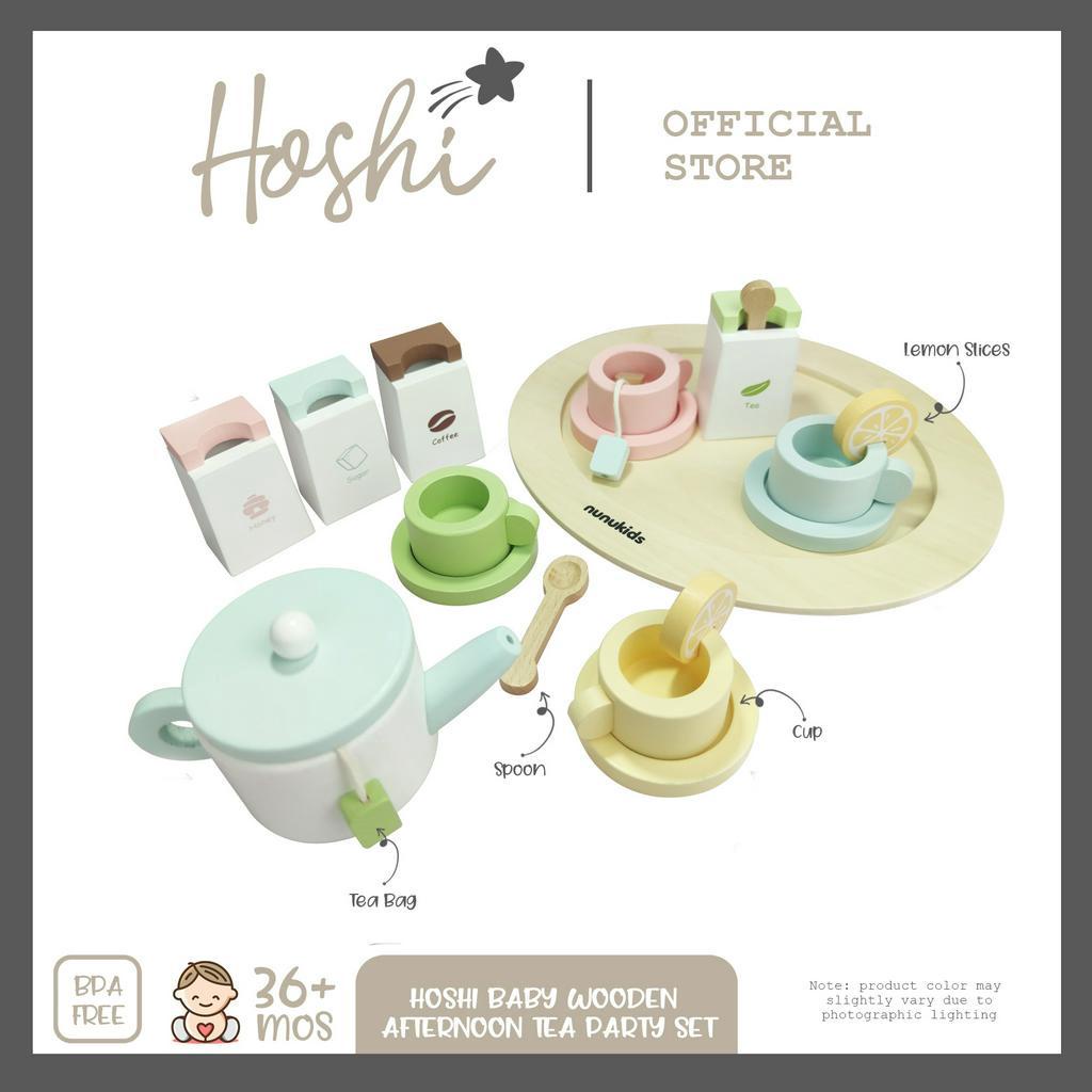 Hoshi Baby Wooden Afternoon Tea Time Party Set Pretend Play Montessori ...