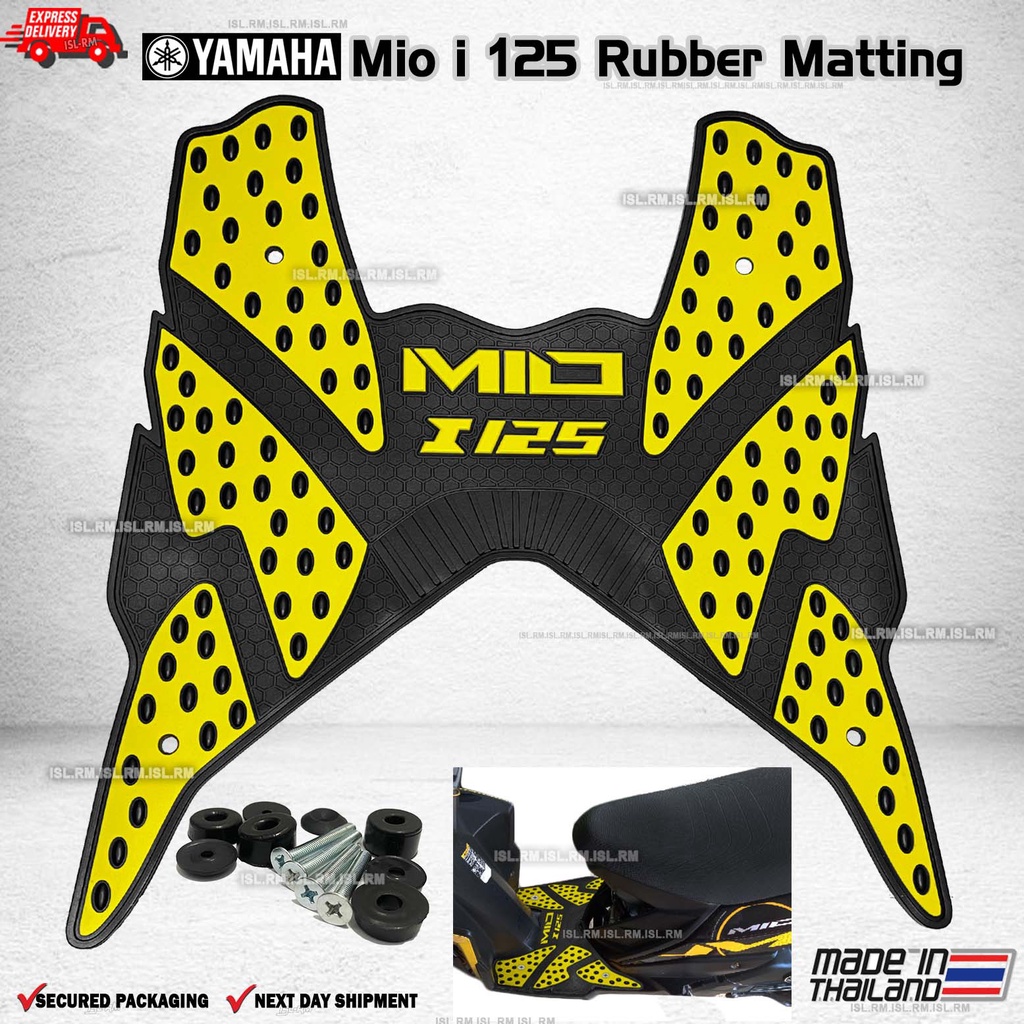 Mio i 125 YELLOW Rubber matting for m3 with complete bolts included ...