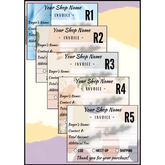 CUSTOMIZED 100pcs SELLER PAPER/50pcs STICKER INVOICE (2.5"×2") | Shopee ...