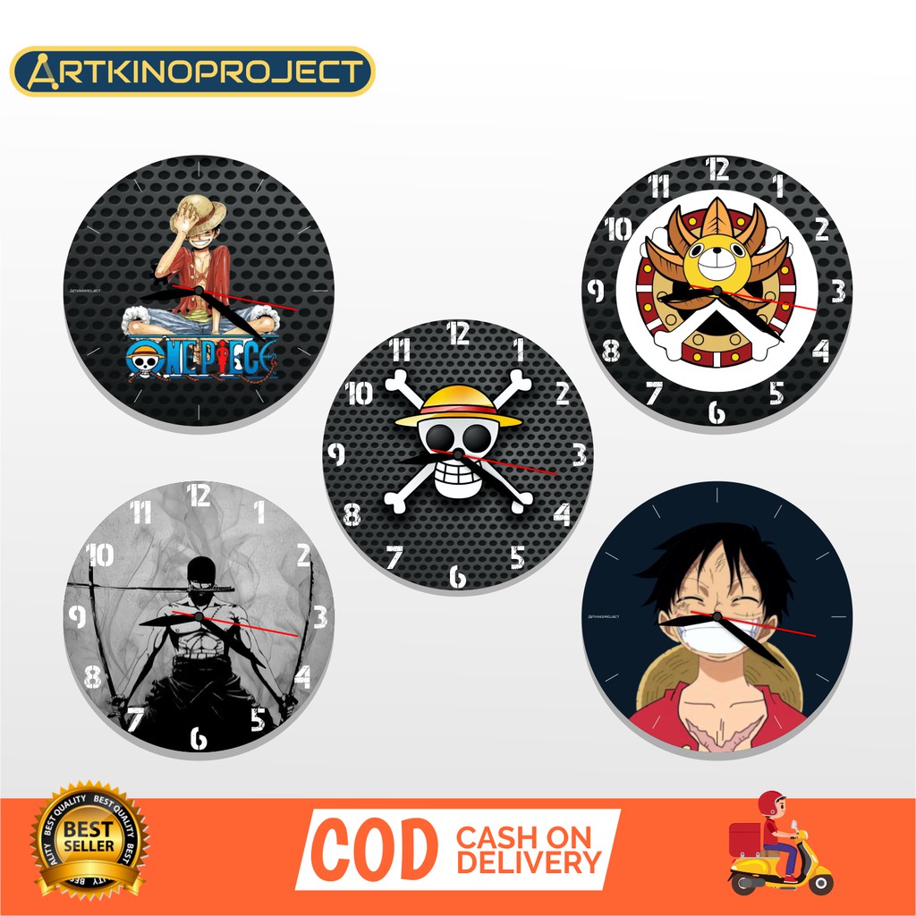 Unique Wood Clock Character ONE PIECE ANIME Cartoon DIAMETER 20/30cm ...