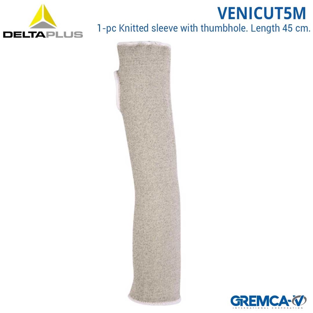 Delta Plus VENICUTCM1 - ANTI CUT 1-PC Knitted Sleeves with Thumb Hole ...