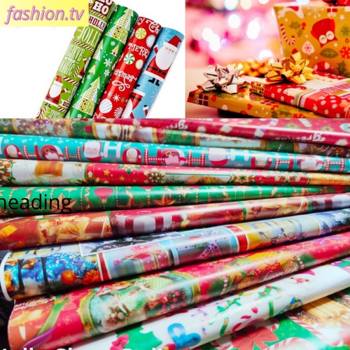 1 DESIGN EACH SET/10 pcs Christmas gift wrapper Christmas coated ...