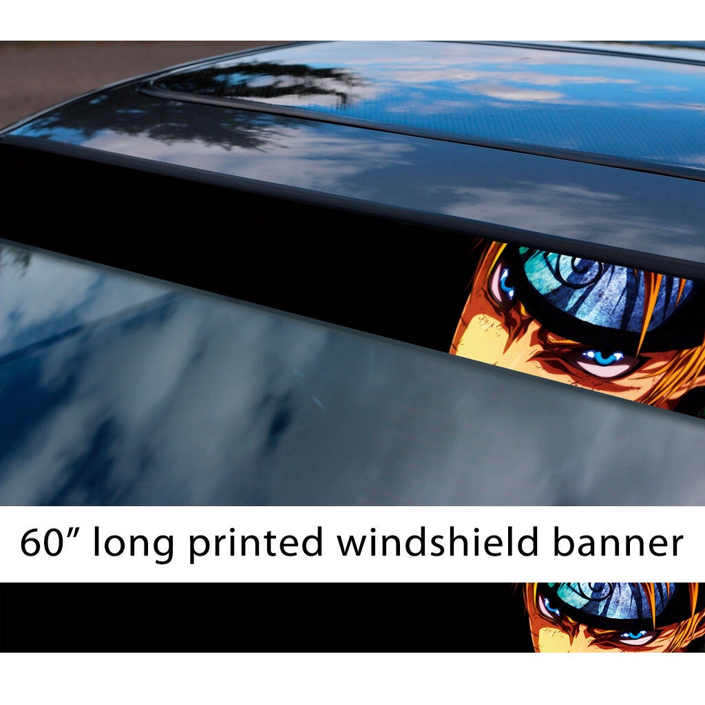 60" Naruto Nine-Tails Seal Konoha Anime Strip Printed Windshield Vinyl ...