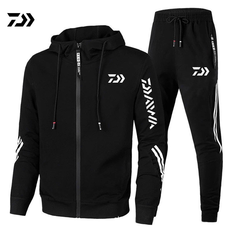 Fishing Men's Tracksuit Autumn Clothes Sportswear Two Piece Set Men ...