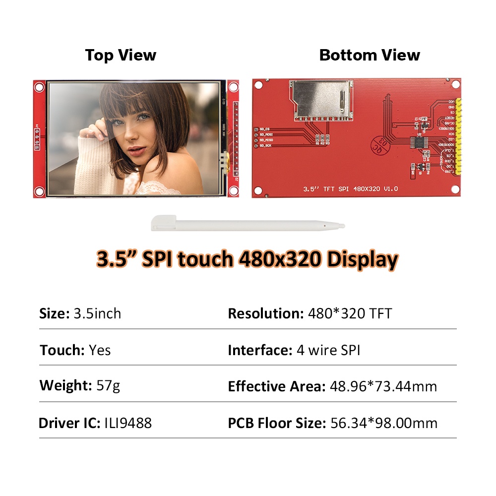 LAFVIN 2 4/2 8/3 2/3 5 Inch Tft Lcd Touch Display Screen Panel 320x240 ...