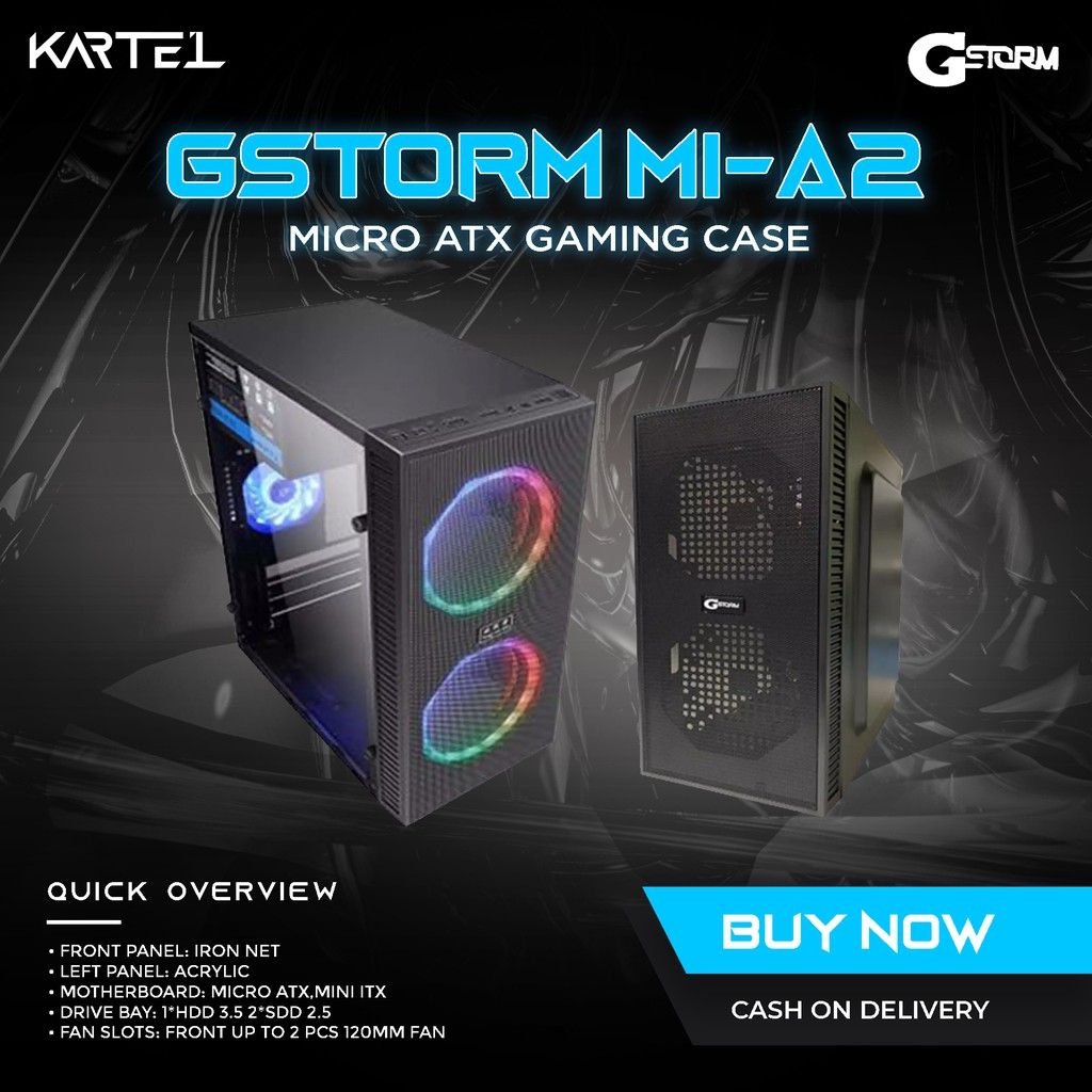 GSTORM MI-A2 MINI TOWER DESKTOP GAMING CASE Acrylic Side Panel | Shopee ...